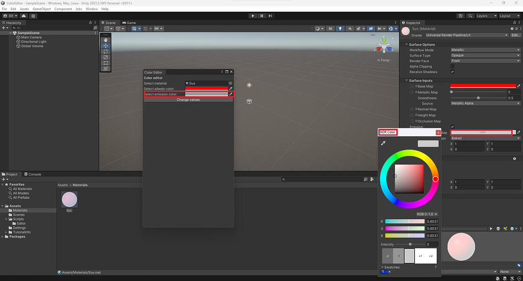 Unity'de Renk Seçimi: EditorGUILayout.ColorField() İle Gelişmiş Renk ...